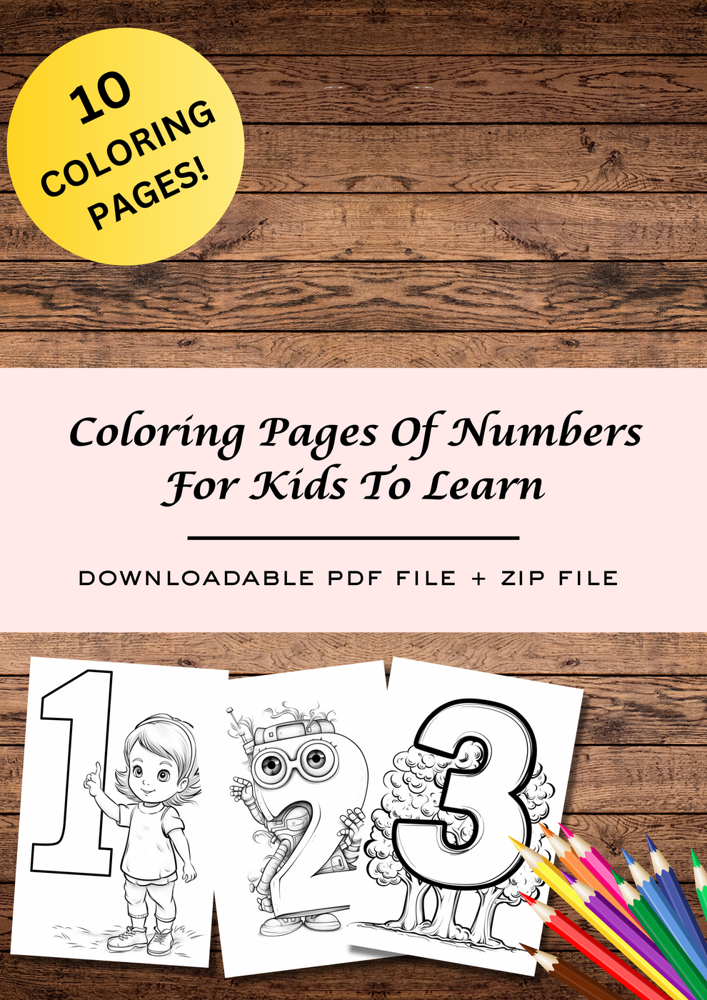 Coloring pages for kids, coloring pages of numbers 1 to 10, printable ...